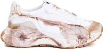 Elena Iachi Low-Top Sneaker - Bianca E Beige Dipinta A Mano Sneakers - Gr. 40 (EU) - in Beige - für Damen