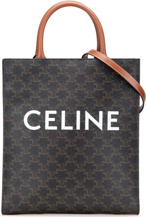 Celine Hobo Bags - Small Triomphe Coated Canvas Vertical Cabas Tote - Gr. unisize - in Braun - für Damen