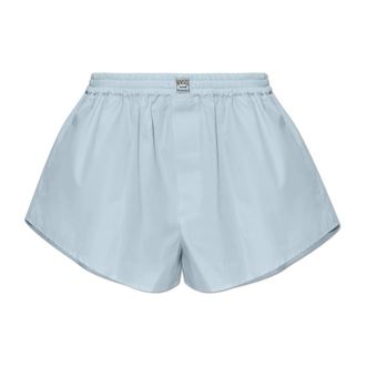 Maison Margiela Femme, Shorts, Bleu, Taille: 34 FR Logo Shorts