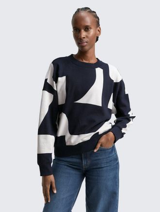 Tom Tailor Sweatshirt Strick & Sweatshirts Loose Fit Sweatshirt mit Muster