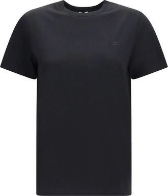 Balmain Jersey T-Shirt mit Stickerei - - Tops - Damen - Schwarzk - S