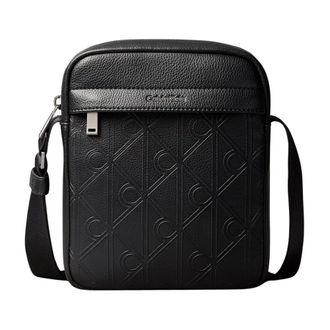 Calvin Klein Emblem AOP Deboss Reporter - - Bags - Herren - Schwarzk - ONE SIZE