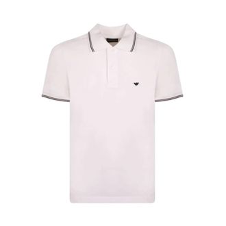 Emporio Armani Homme, Tops, Blanc, Taille: XL Polo &agrave; manches courtes