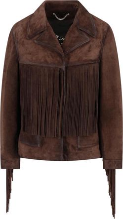 Golden Goose Suede Jacket With Fringes