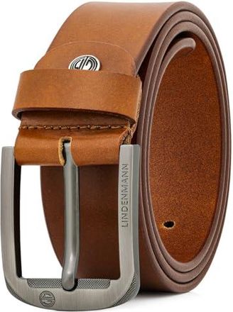 Lindenmann Ceinture en cuir pleine fleur pour homme, ceinture en jean cognac, Farbe/Color:marron, Size US/EU