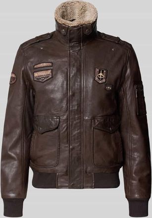 Mauritius Lederjacke mit Patches Modell MMCRUISE