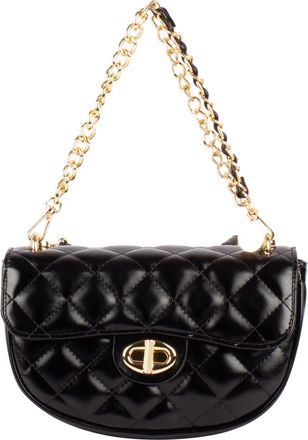 Faina Schultertasche im Metallic-Look Damen schwarz