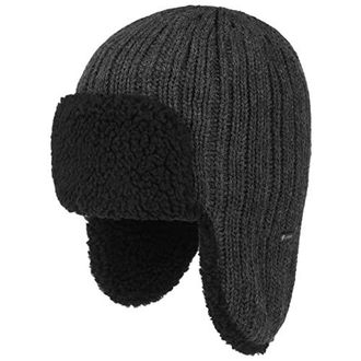 LIPODO Bonnet d&acute;Aviateur Femme/Homme - Made in The EU en Tricot prot&egrave;ge-Oreilles Laine avec Oreillettes, Doublure, Doublure Automne-Hiver Hiver - Taille Uniq