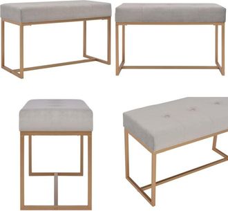 vidaXL Vidaxl - Banc 80 cm Gris Velours - Banc Velours - Banc Dentrée - Meuble Salle Dentrée - Décoration Intérieure - Canapé Dappoint - Home & Living