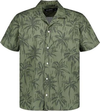 Karl Lagerfeld Herren Hemden gr&uuml;n gebl&uuml;mt