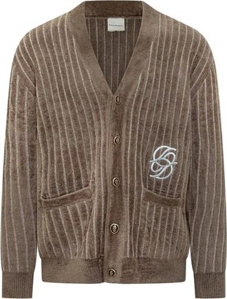 Dr&ocirc;le de Monsieur Homme, Pulls, Vert, Taille: S Monogramme Cardigan