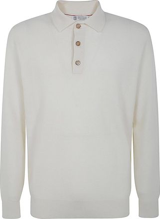 Brunello Cucinelli Poloshirt - Weiß