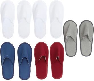 Hemobllo 5 paires Pantoufles Jetables Légères pour Hôtel et Maison Multicolores Doux et EVA Antidérapantes et Confortables Usage Unique pour Invités Hommes et 