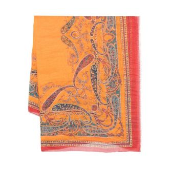 Etro Femme, Accessoires, Orange, Taille: ONE Size Foulard Floral