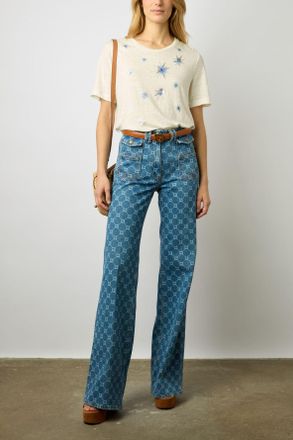 Gerard Darel T-shirt &eacute;toiles en lin - MANELE - Ecru