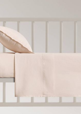 Mango Drap plat berceau en coton lav&eacute; double surpiq&ucirc;re &eacute;cru - Home - 100x150cm - MANGO HOME