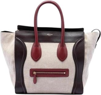 Celine Sac &agrave; main Micro Luggage doccasion - Femme - Pre-owned - Beige - Taille: ONE Size
