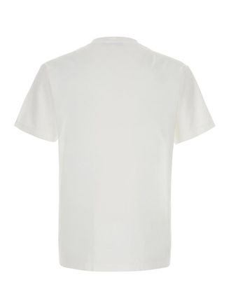 Stone Island Mens T-Shirt Crew Neck White Cotton T-Shirts And Polos