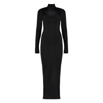 Self Portrait Knit Cut Out Maxi-Kleid - - Dresses - Damen - Schwarzk - M