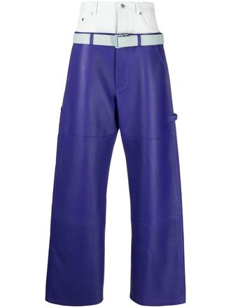 Off-white Double Over Lederhose - Violett