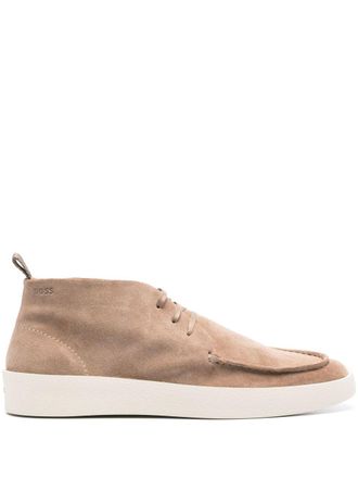 BOSS bottines en daim - Marron
