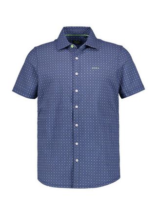 N.Z.A. Herren Kurzarmhemd blau Kent