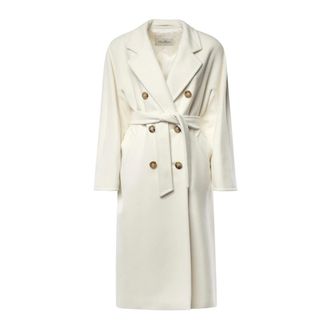 Max Mara Belted Manteaux - Femme - Manteaux - Blanc - Taille: 38 FR
