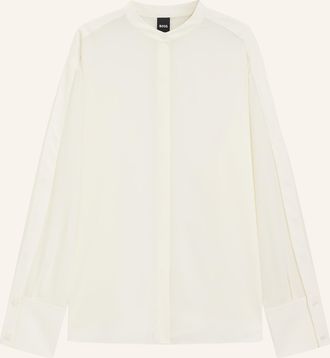 HUGO BOSS Business Bluse boplin1 Regular Fit beige
