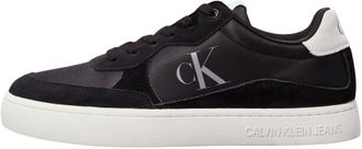 Calvin Klein Herren Cupsole Sneaker Classic Iconic Nylon Schuhe, Schwarz (Black/Bright White), 40