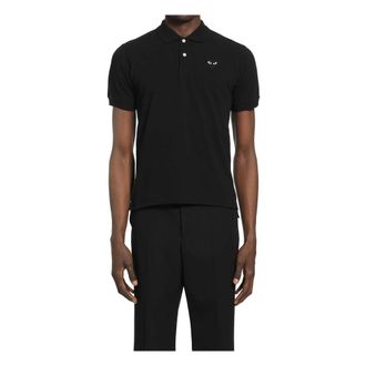 Comme Des Gar&ccedil;ons Homme, Tops, Noir, Taille: S Polo Heart Cotton Piqu&eacute;