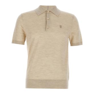 Burberry Woll-Polohemd - - Tops - Herren - Beige - M