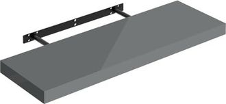 Woltu Étagère Murale, Étagère Flottante et Décorative, en MDF et Métal, Blanc Brillant, 70x22,9x3,8cm