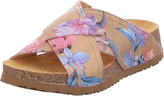 Think Damen KOAK, chromfrei gegerbte nachhaltige Pantolette, 9000 Savana, 37 EU