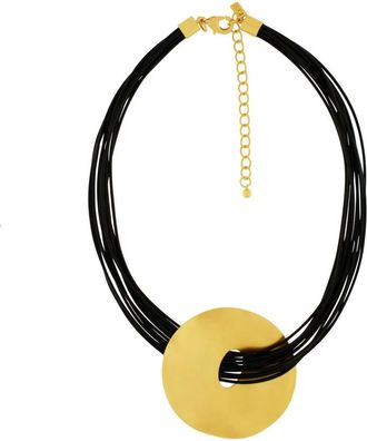 Dansk Copenhagen Femme, Accessoires, Jaune, Taille: ONE Size Nostalgia Short Donut Leather Necklace