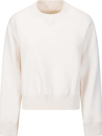 sacai Pull Col Rond - Cr&egrave;me