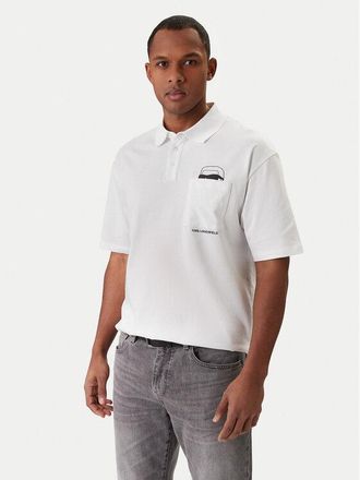 Karl Lagerfeld Poloshirt 745127 561225 Wei&szlig; Regular Fit