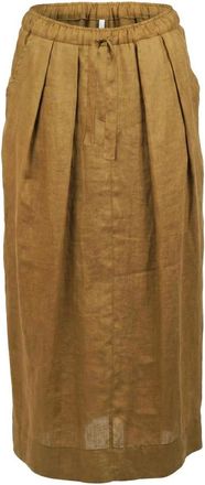 ottod'Ame Femme, Jupes, Vert, Taille: 38 FR Gonna midi in lino