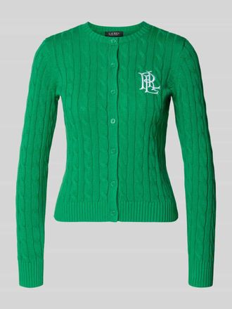 Lauren Ralph Lauren Strickjacke mit Zopfmuster und Label-Stitching Modell RALHAN