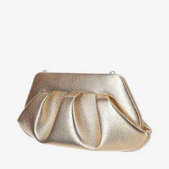 Themoir&egrave; Womens Shoulder Bag Bios Gold Vegan Leather