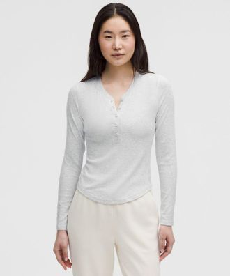 lululemon Haut manches longues Hold Tight pour Femmes - Light Gris - Taille 10