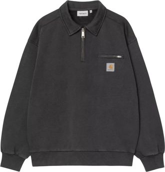 Carhartt Work in Progress Homme, Sweatshirts et sweats &agrave; capuche, Gris, Taille: XS Half Zip Detroit Sweat