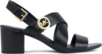 Michael Kors Femme, Chaussures, Noir, Taille: 36 EU Vera Leather Sandal