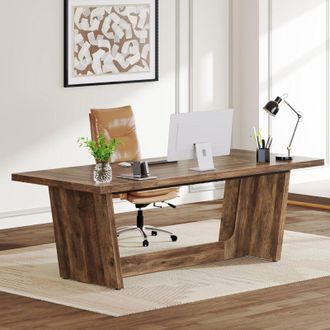Tribesigns Schreibtisch Computertisch, 180 x 79 x 75 cm Gro&szlig; Schreibtisch, pc Tisch B&uuml;rotisch Arbeitstisch Esstisch B&uuml;ro-M&ouml;bel Computertisch Konferenztisch f&uuml;r
