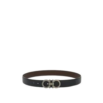 Ferragamo Wendbarer Gancini G&uuml;rtel Schwarz/Braun Italien - - Accessories - Herren - Schwarzk - 115 CM
