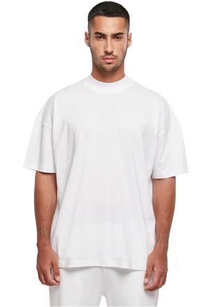 Build Your Brand Herren T-Shirt Oversized Mock Neck Tee White 4XL