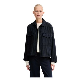 Sessun Wollmischungs-Hemd mit Muster - - Jackets - Damen - Blau - S