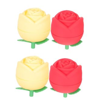 BESTONZON 4st&uuml;cke Rosen-eisformen Aus Silikon Auslaufsichere Eisw&uuml;rfelform F&uuml;r Cocktails Dekorative Eisball-formen F&uuml;r Whiskey Und Drinks F&uuml;r Romantische Anl&auml;ss