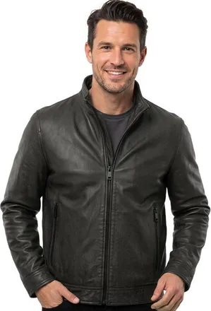 Milestone Lederjacke MSJack Milestone - Herren Lederjacke Lammnappa schwarz