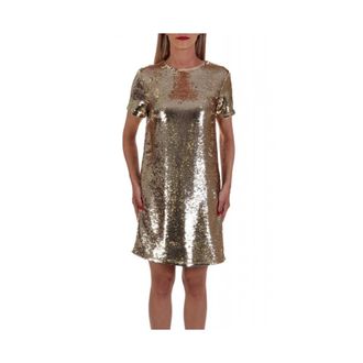 Emporio Armani KM Paillettenkleid - - Dresses - Damen - Gelb - M