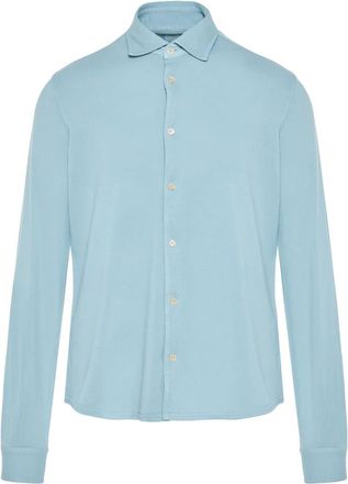 Fedeli Homme, Chemises, Bleu, Taille: XL Chemise en coton Giza